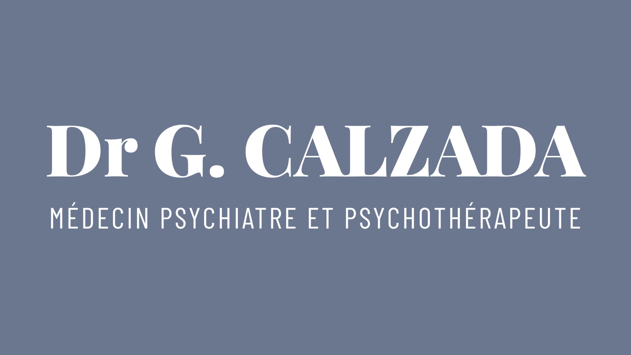 Dr Gerard Calzada - Psychiatrie et psychothérapie à Genève